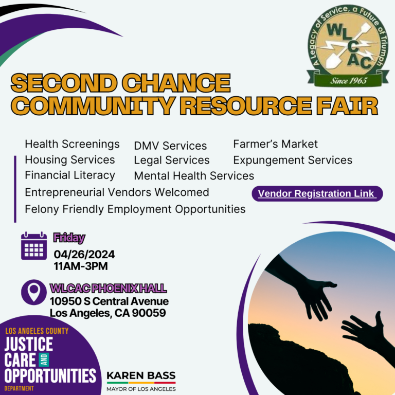 Second Chance Resource Fair - WLCAC